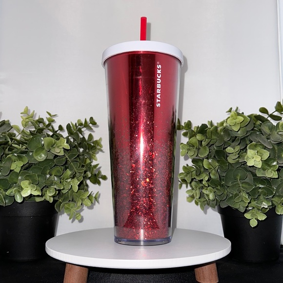 Starbucks | Dining | Starbucks 29 Holiday Season Mirror Glitter Red ...